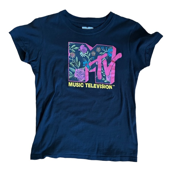 MTV | Tops | Y2k Mtv Tropical Print Tshirt Neon Graphic | Poshmark